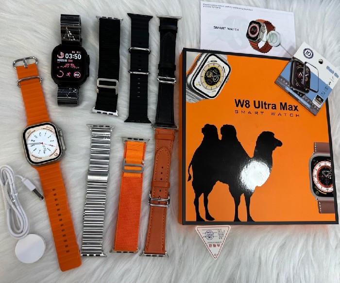 Smartwatch W8 Ultra Max - 49mm - Com 4 pulseiras :: SHOPPING PORTO BRÁS